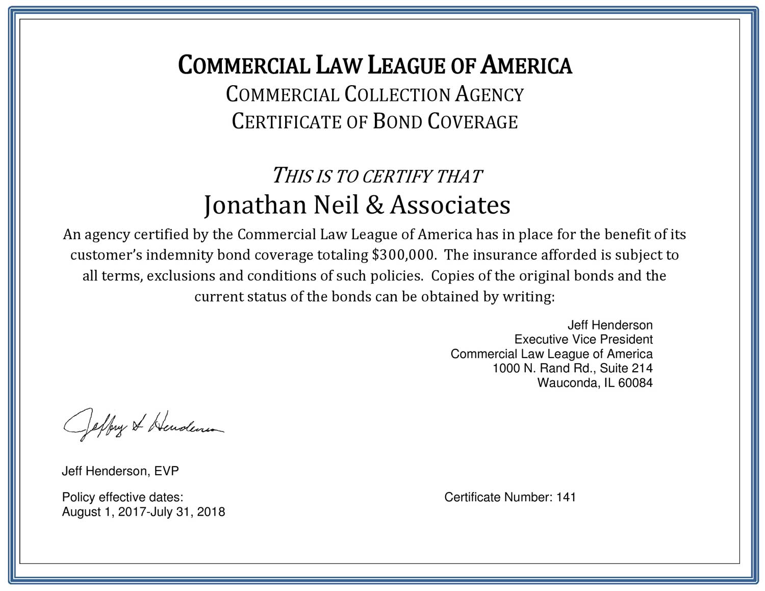 Certified Commercial Debt Collection Agency | JNA